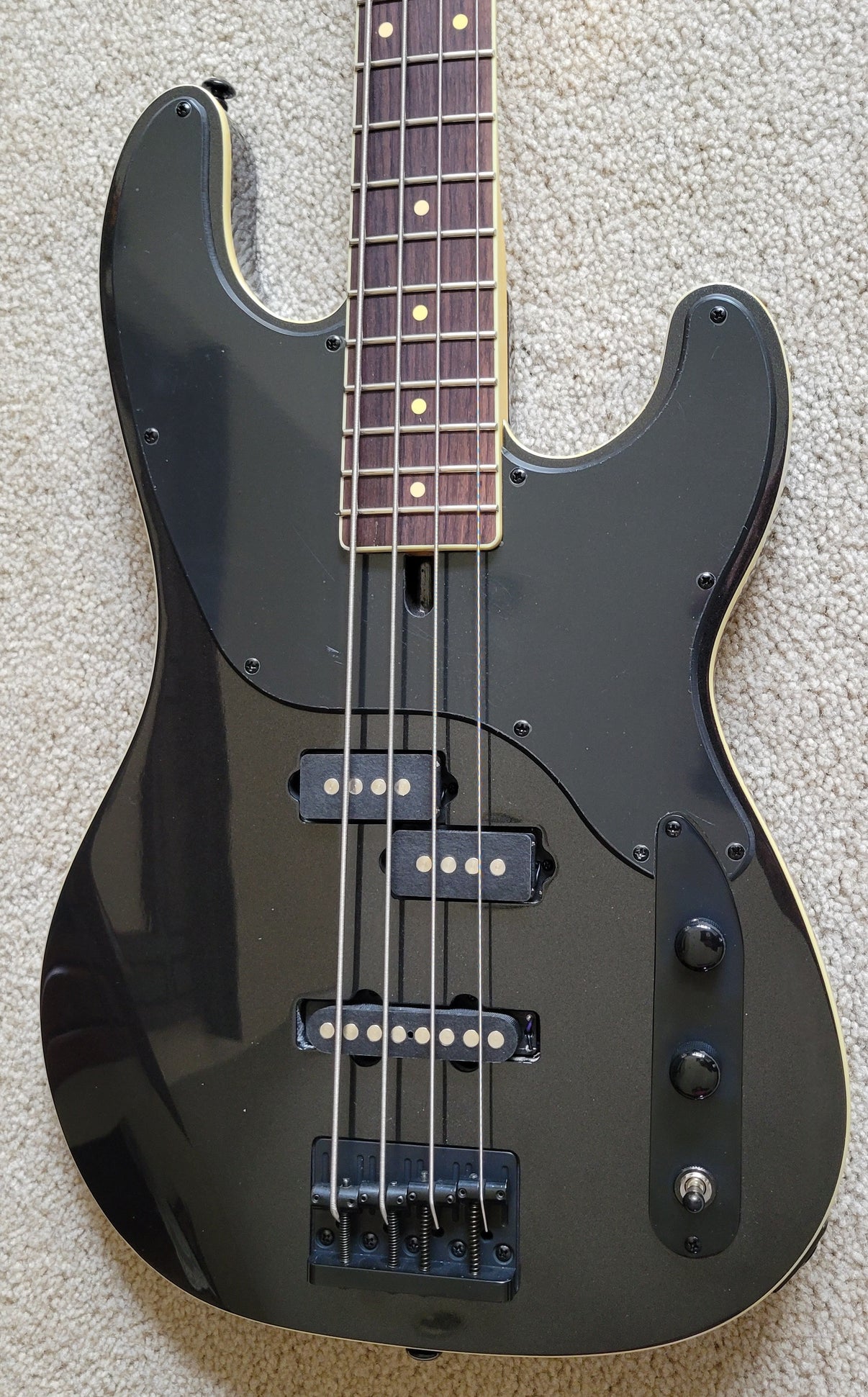 Schecter Michael Anthony Signature Bass Electric Guitar, Carbon Grey F ...