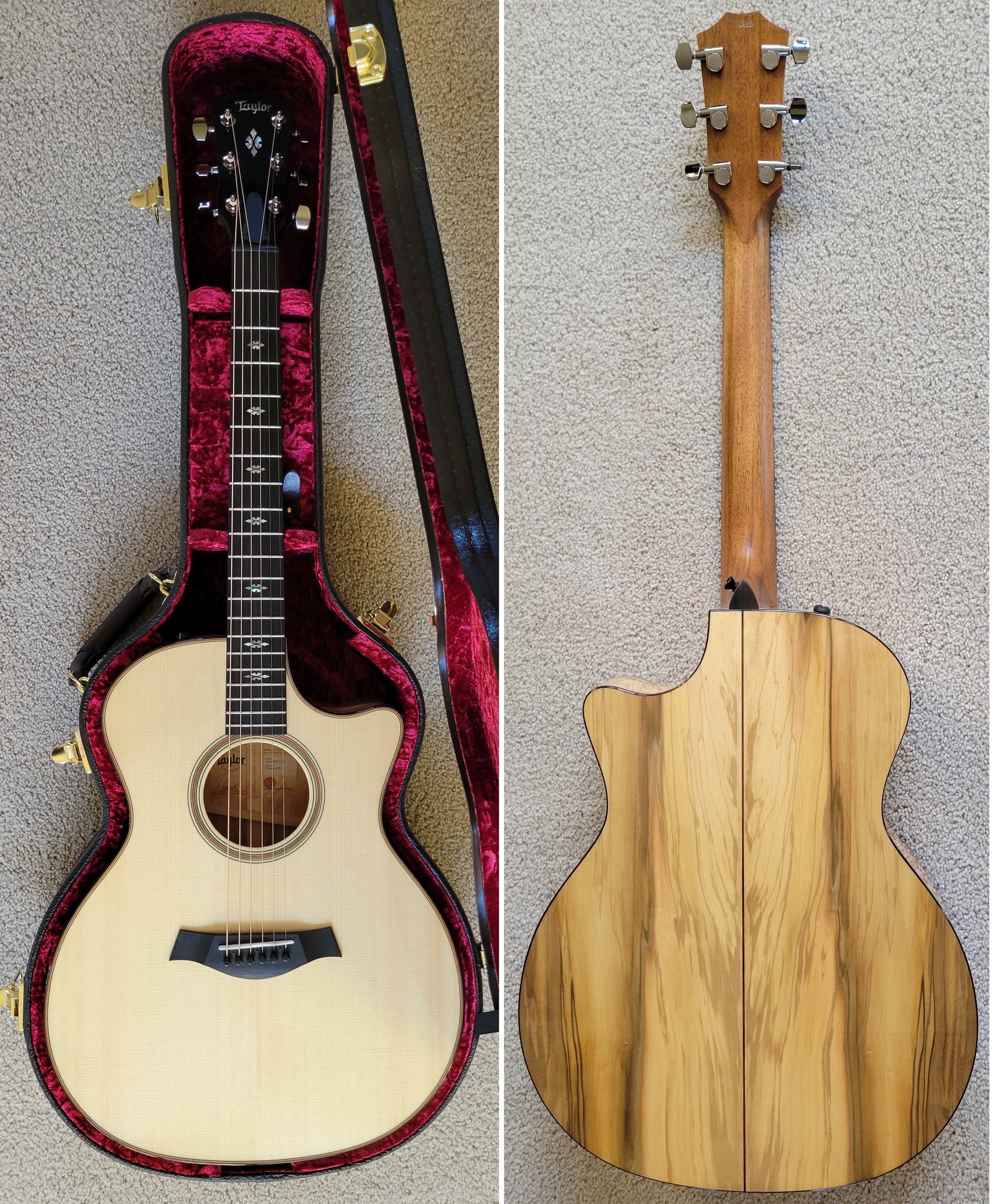 Taylor 714ce LTD Grand Auditorium Acoustic Electric Guitar, Blackheart ...